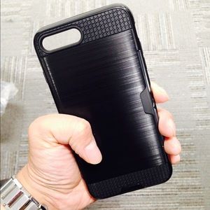Accessories | Iphone 7 Plus8 Plus Black Metal Card Holder Case | Poshmark
